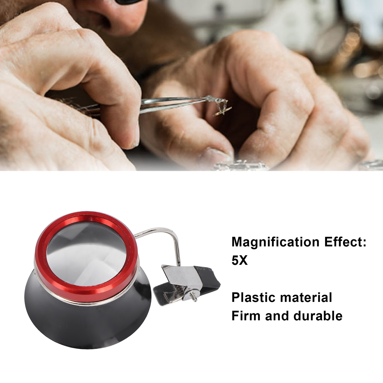 5X Eye Loupe Professional Portable Jewelry Magnifier With Clip For ...