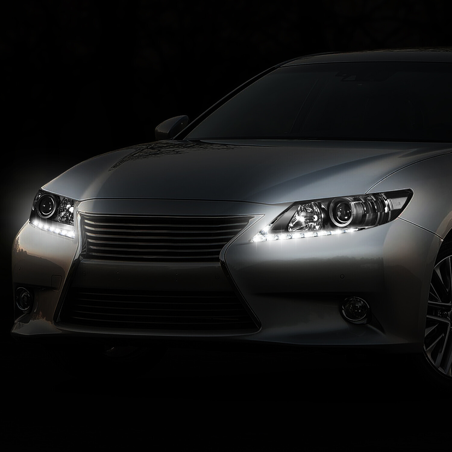 [LED DRL] FOR 13-15 LEXUS ES300H ES350 OE STYLE PROJECTOR HEADLIGHTS ...