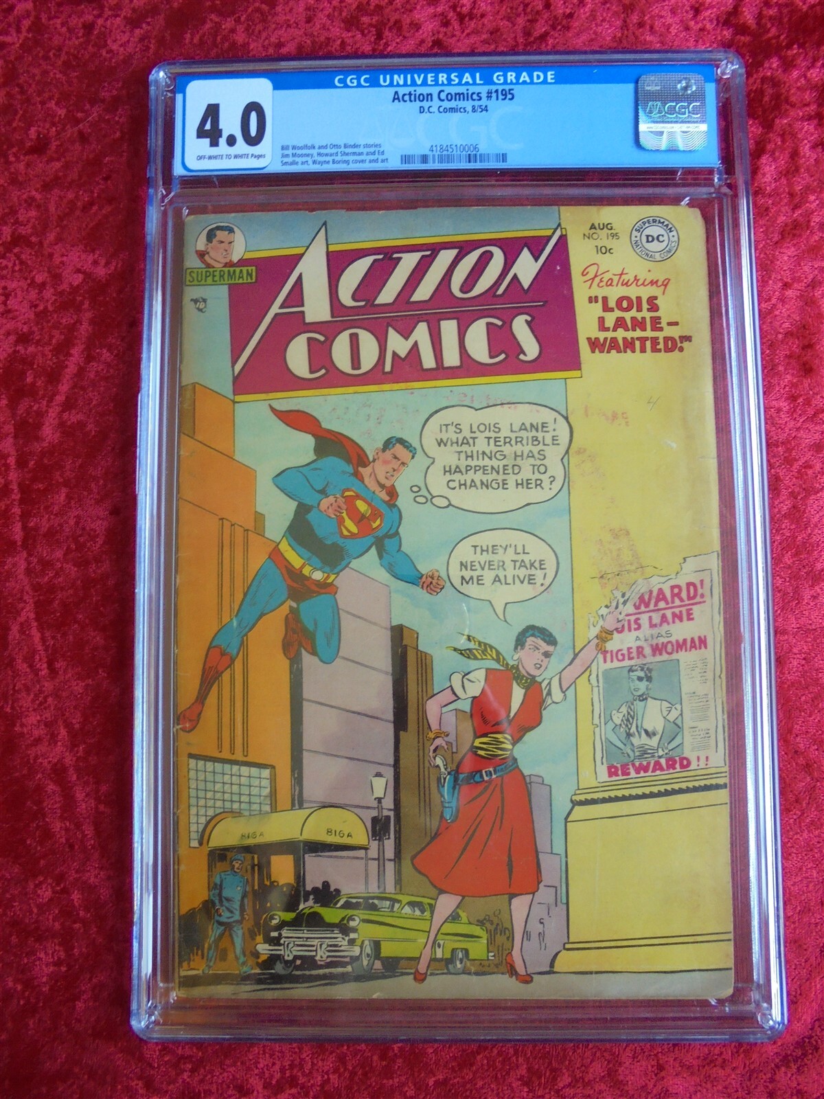 ACTION COMICS #195 DC COMICS 1954 GOLDEN AGE CGC 4.0 GRADED! | eBay