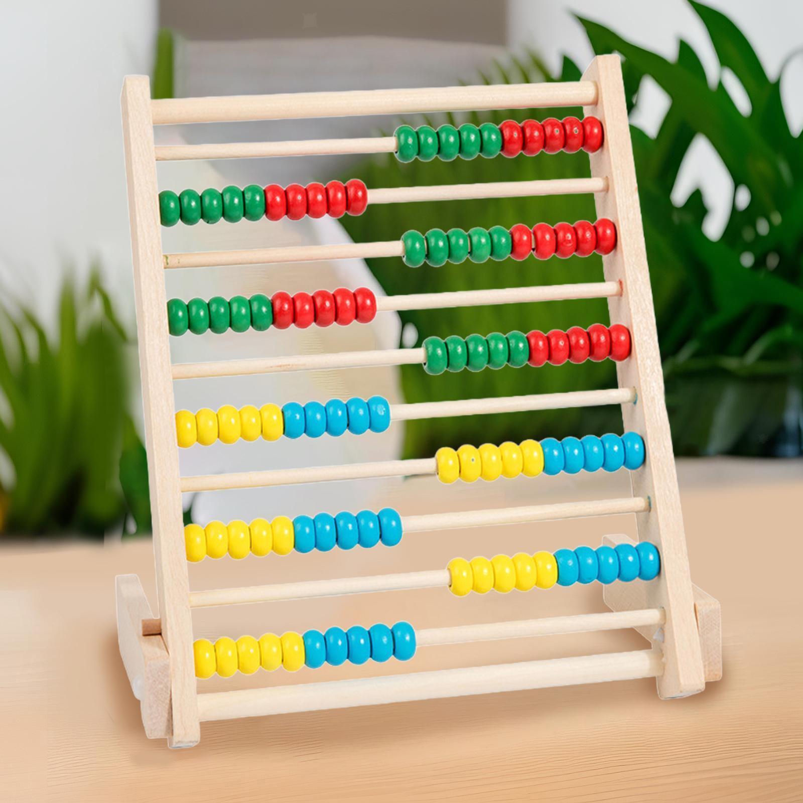 Abacus Wood Number Counters Bead Calculator Portable Counting Toys ...