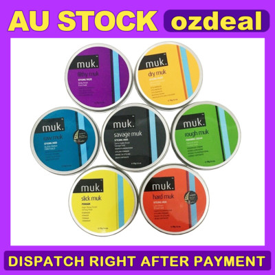 MUK Hair Styling Hard Dry FilthyHair Paste Wax Mud 95g2X Raw Rough ...