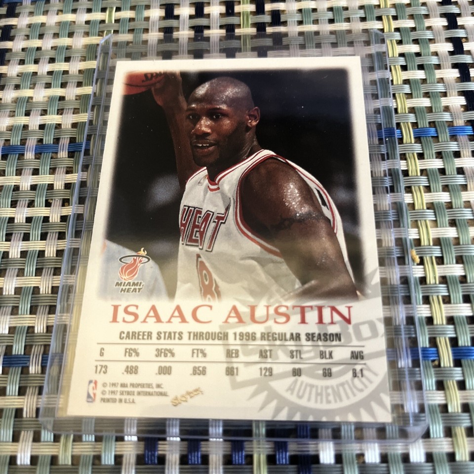 1997-98 SKYBOX PREMIUM AUTOGRAPHICS ISAAC AUSTIN ON CARD AUTO AUTOGRAPH ...