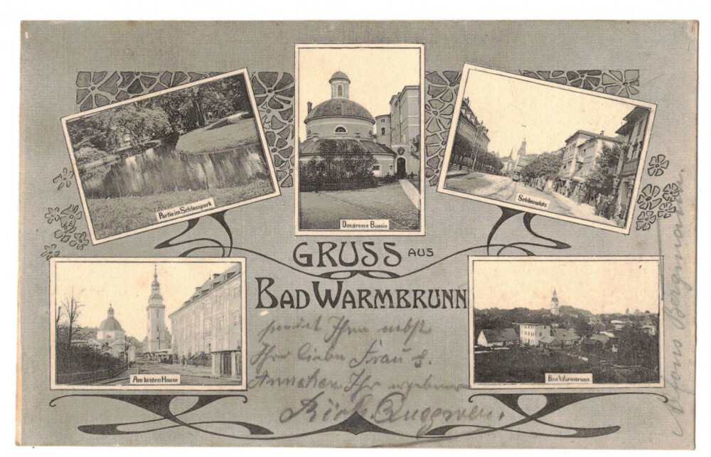 Litho Ak Greeting From Bad Warmbrunn Cieplice Śląskie-zdrój Silesia ...