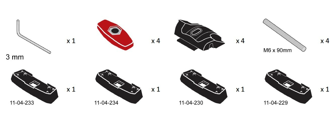 Whispbar K398W,Prorack Fitting Kit K398 for Renault Megane / II, Mk2 ...