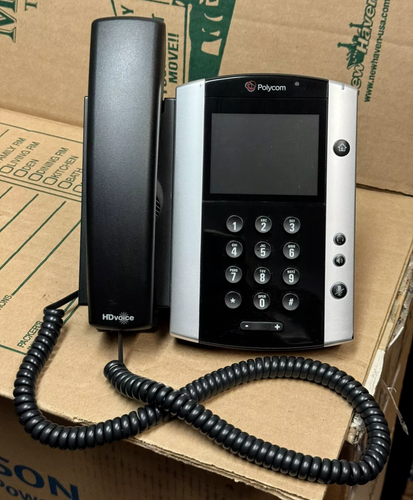 Polycom VVX501 VoIP PoE Office Business Desk Skype Phone w/ Stand and ...
