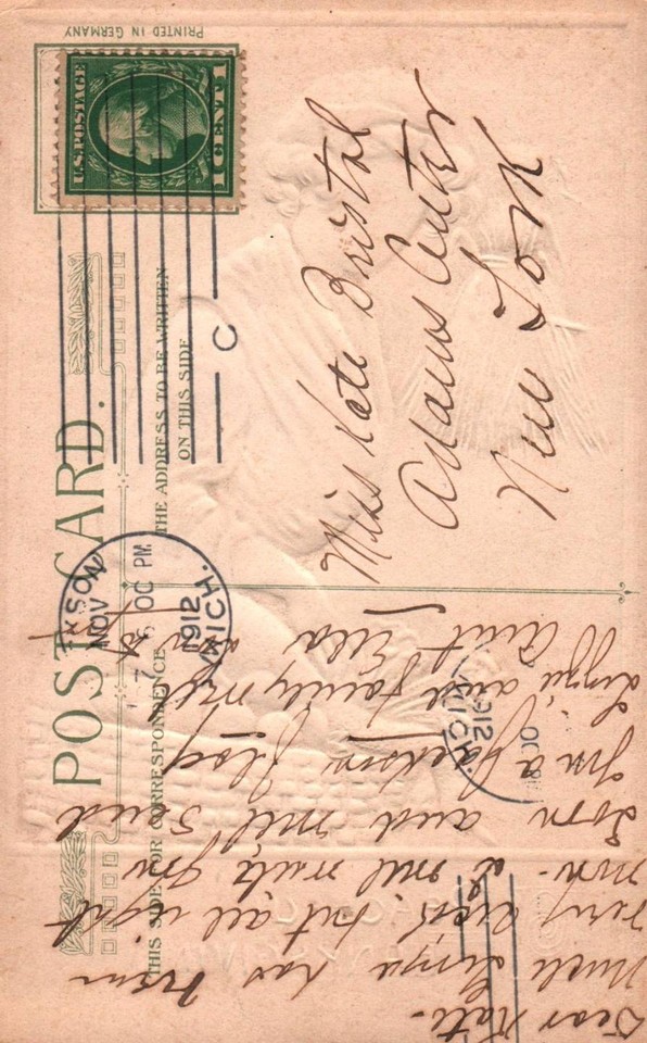 PILGRIM LADY, HARVEST, WINSCH Uns. SCHMUCKER Vintage 1911 THANKSGIVING ...