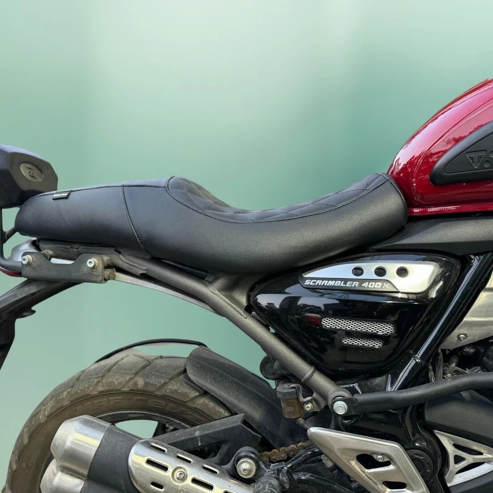 Dual Stitch Black Replacement Seat fit for 2024 Triumph Scrambler 400x ...