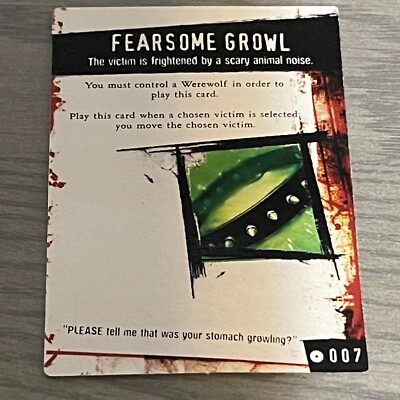 Horrorclix Base Set 007 Fearsome Growl Plot Card | eBay