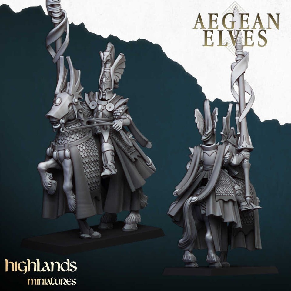 Aegean Elf Mounted Lord - Wargames - 9th age - tabletop gaming - old ...