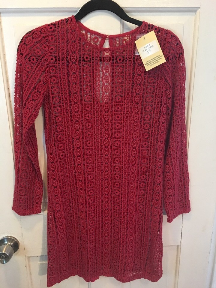 58. NWT Free People Carolina K Rasberry Lace Olga Dress Slip S ...