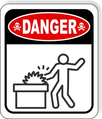 DANGER SAW IN USE HAZARD Metal Aluminum composite sign | eBay