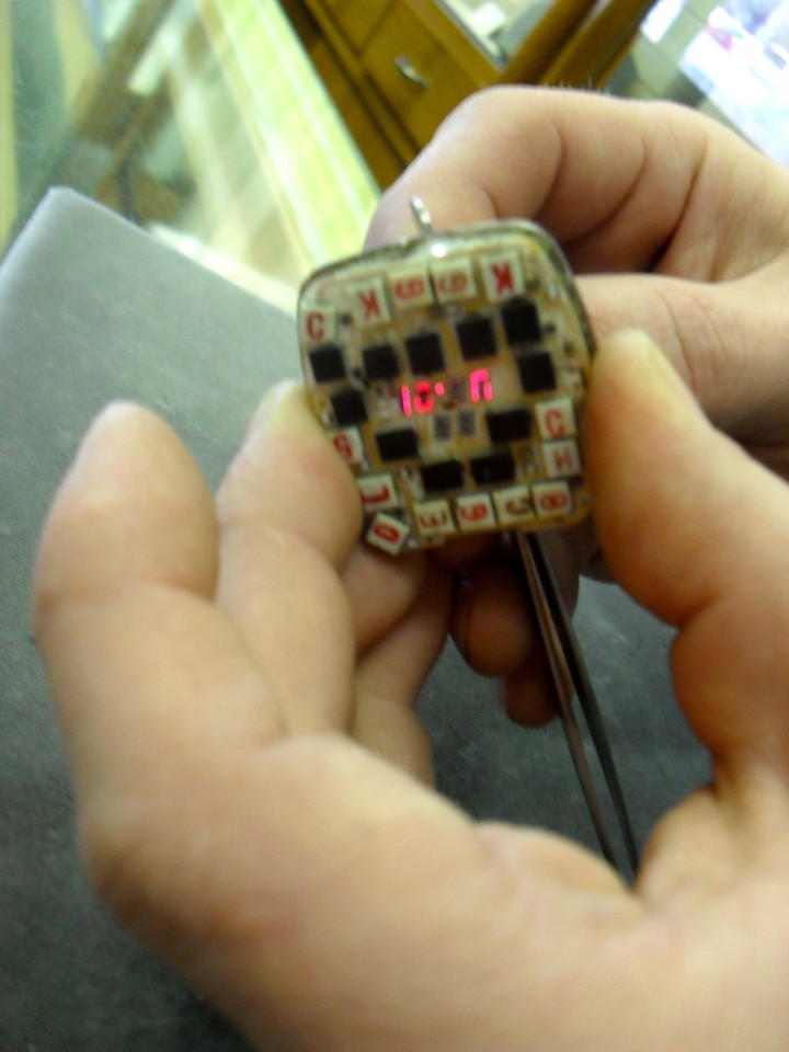 Rare Pulsar P1. LED Wristwatch, "Salesman Sample" with 4 -25IC. Module ...