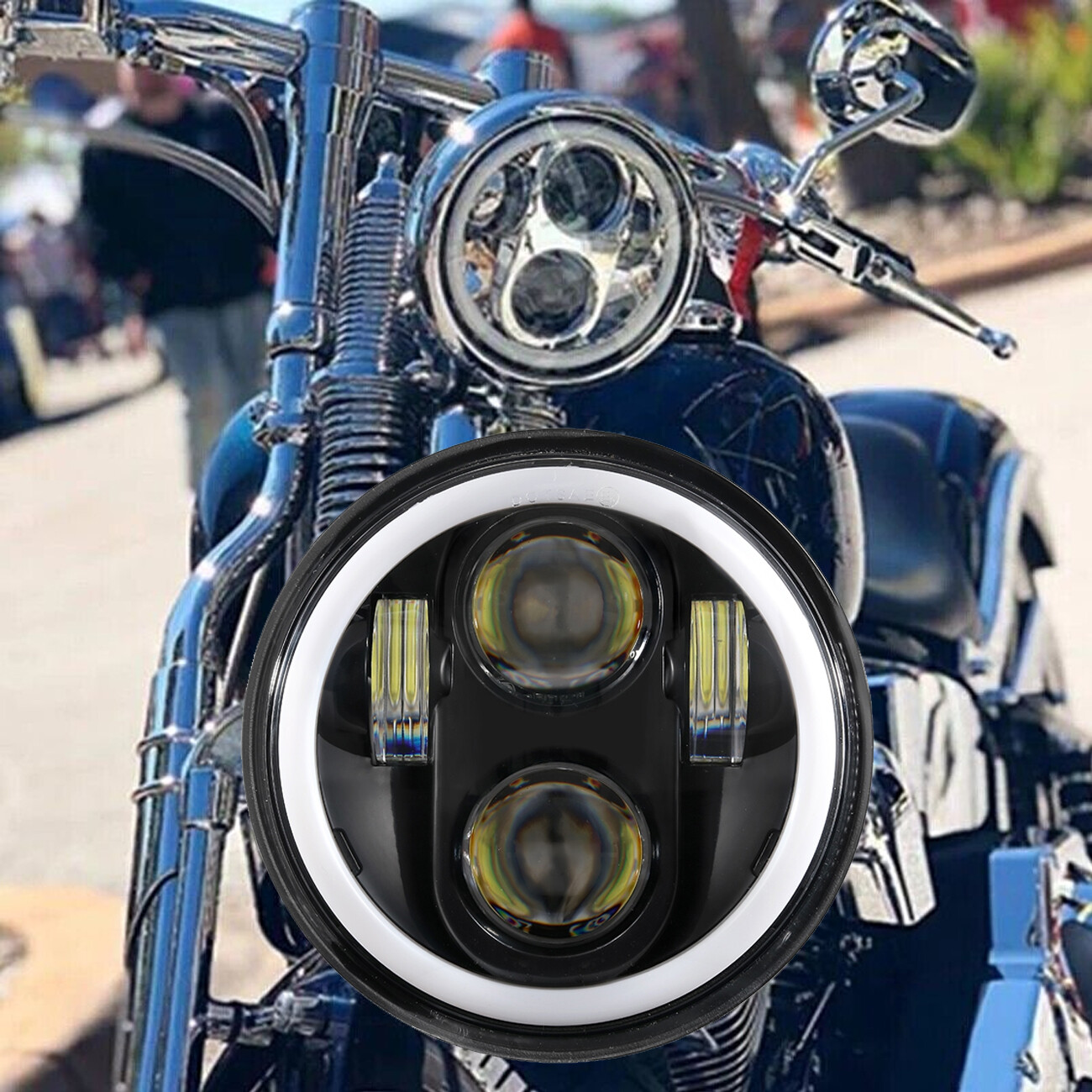 5.75" LED Headlight For Harley Sportster XL 883 1200 Heritage Springer ...