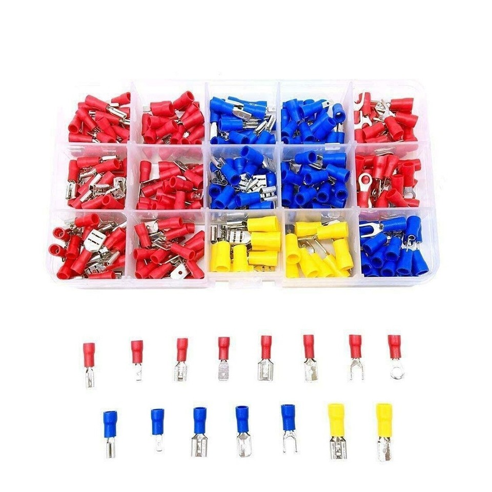280x Assorted Crimp Spade Terminal Insulated Electrical Wire Connector ...