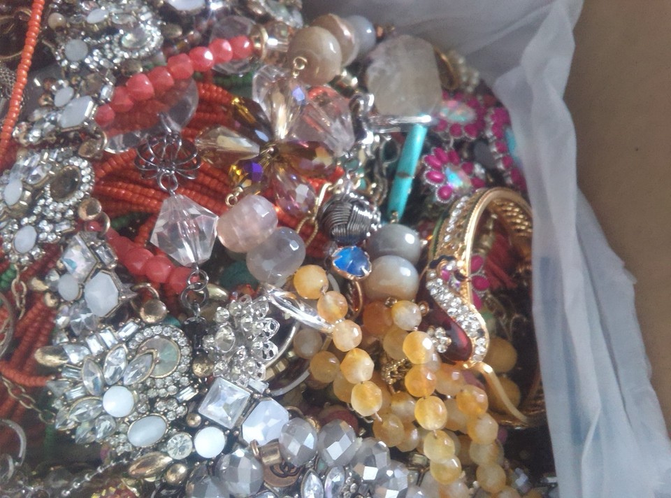 10 lbs. craft jewelry lot unsorted good craft junk or repair. | eBay