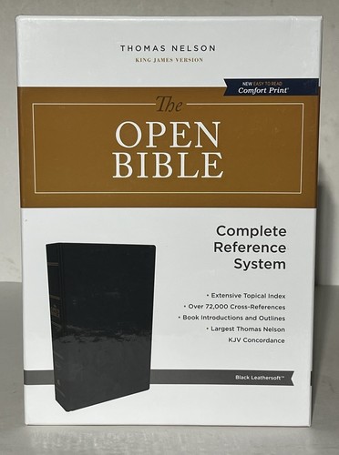 Thomas Nelson The KJV Open Bible: Complete Reference System, Black ...