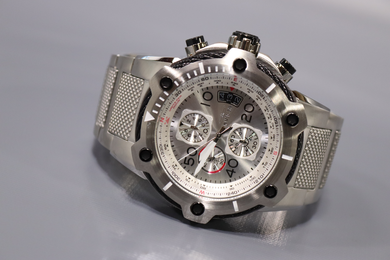 Invicta Men's 28024 Bolt Quartz Multifunction Silver Dial Watch with ...