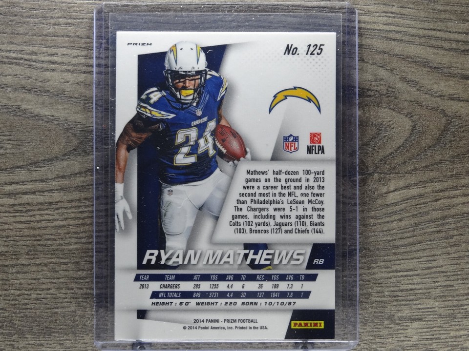 2014 Panini Prizm Prizms Neon Green Yellow #125 Ryan Mathews | eBay