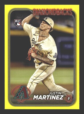 2024 Topps #325 Justin Martinez RC YELLOW Parallel Rookie Arizona ...