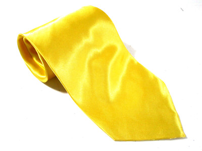 Fratello Necktie Solid Yellow Tie 59 x 3.25 New | eBay