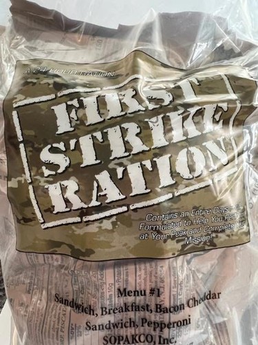First Strike Ration Choose from Menu 1-9 US Military Test Date 2027 ...