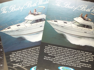 1983 2) ADVERTISEMENT lot for Sea Ray 35 355T motor yacht boat | eBay