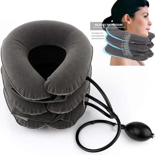 Inflatable Air Cervical Neck Traction Collar Neck Stretch Brace Support ...