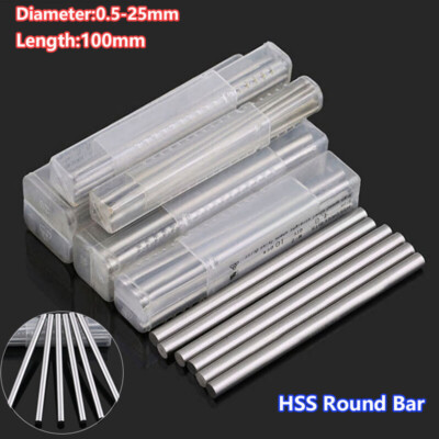 HSS Round Bar 100mm Length High Speed Steel Rod Dia 0.5-20mm Metal ...