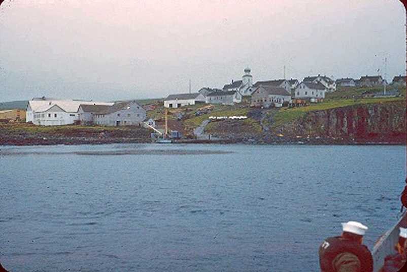 Saint George Island Alaska Father Theodosy Sits On Crate On St.