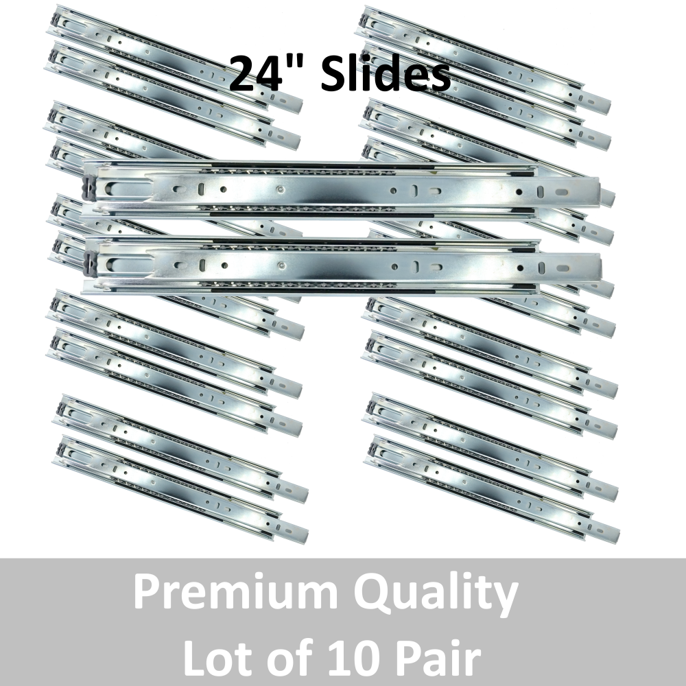 24" Drawer Slides - Steel 500lb Heavy-Duty - Premium Quality {SOLD AS ...