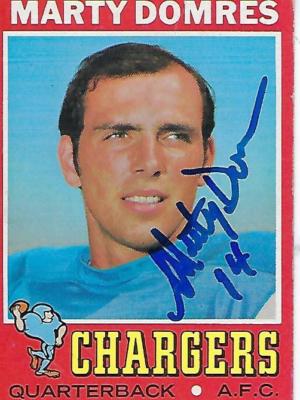 MARTY DOMRES SIGNED 1981 TOPPS #66 - SAN DIEGO CHARGERS | eBay
