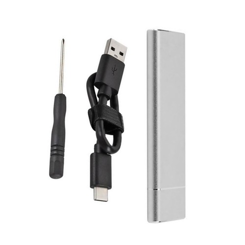 Silver Mini Aluminum Alloy M2 SSD Disk Case Adapter External Enclosure ...