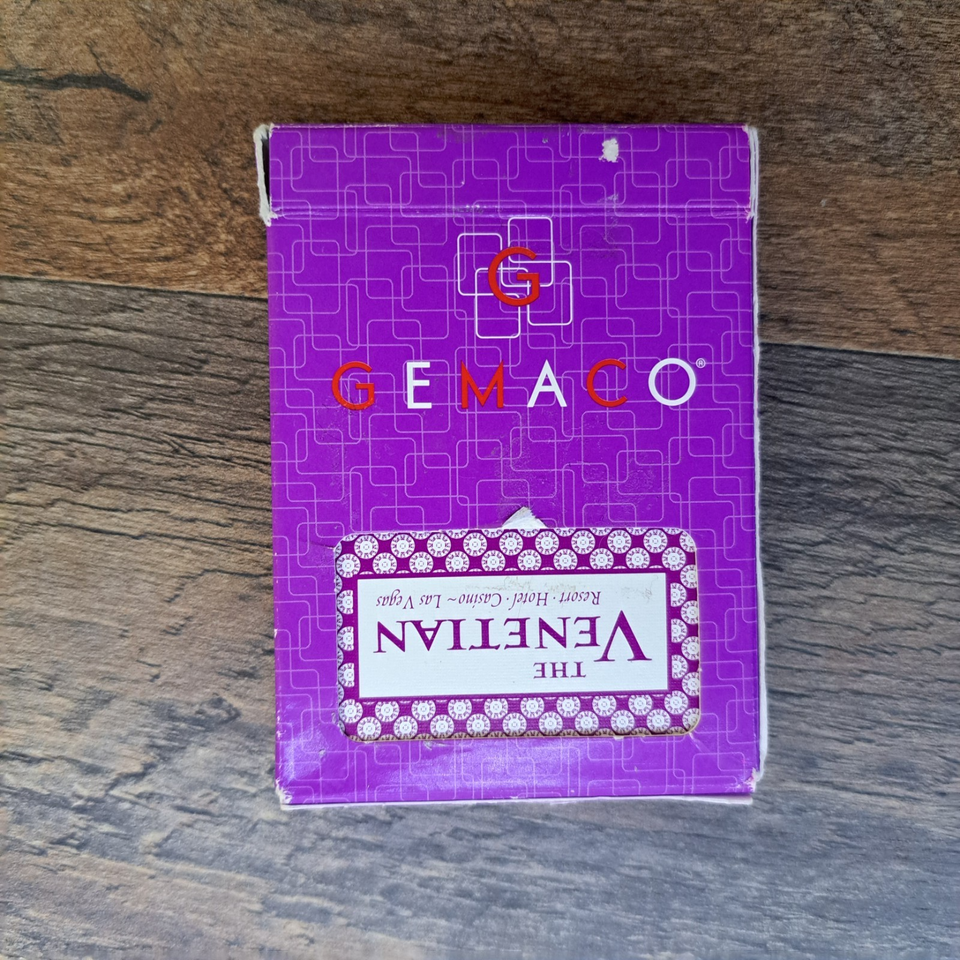 Gemaco Playing Cards Deck Venetian Casino Purple Las Vegas Nevada ...