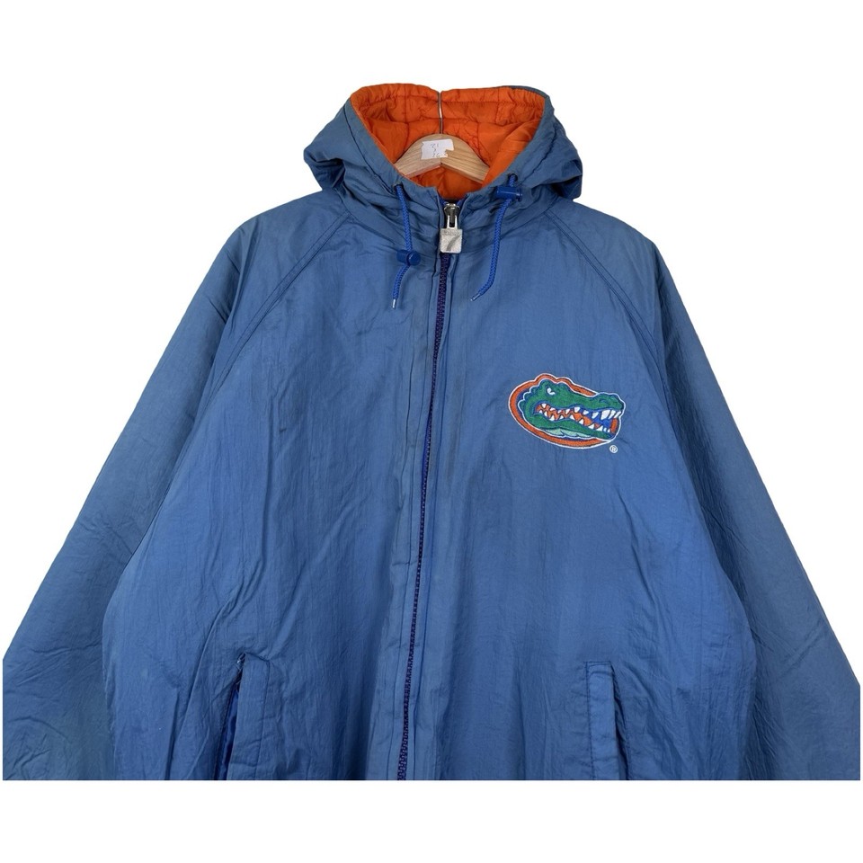 Vintage Florida Gators Jacket Mens M Blue Puffer Jacket Logo 7 UF 1990s ...