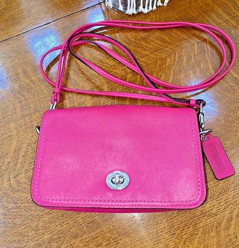 COACH Dinky Style Crossbody Handbag Hot Pink Fuscia EUC | eBay