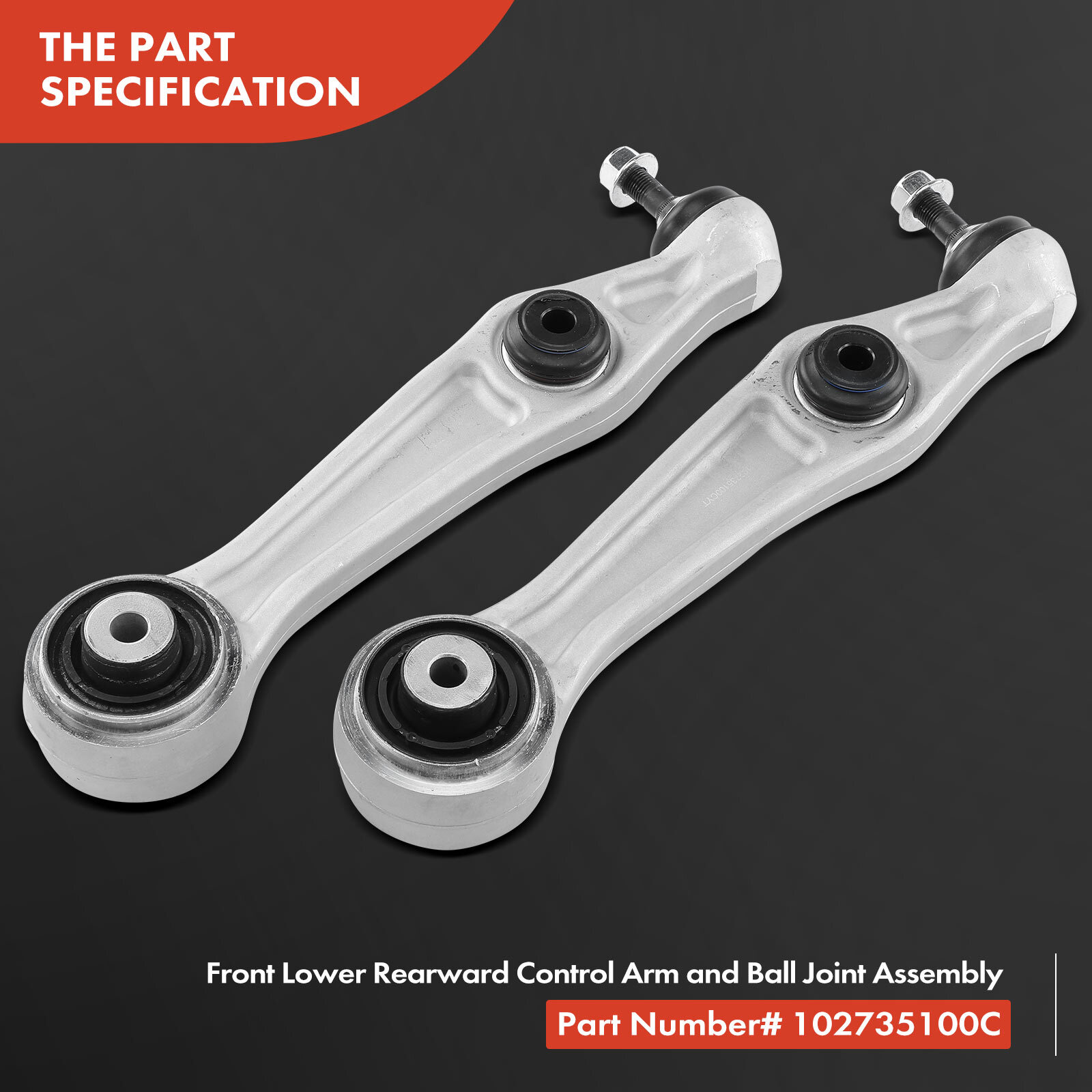 2x Control Arm for Tesla X 16-20 Front Left & Right Lower Rearward ...