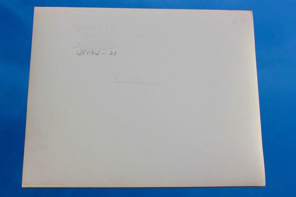 CUNARD WHITE STAR LINE STUART BALE MV BRITANNIC ? 1ST CL STAIRS 11.5"X9 ...