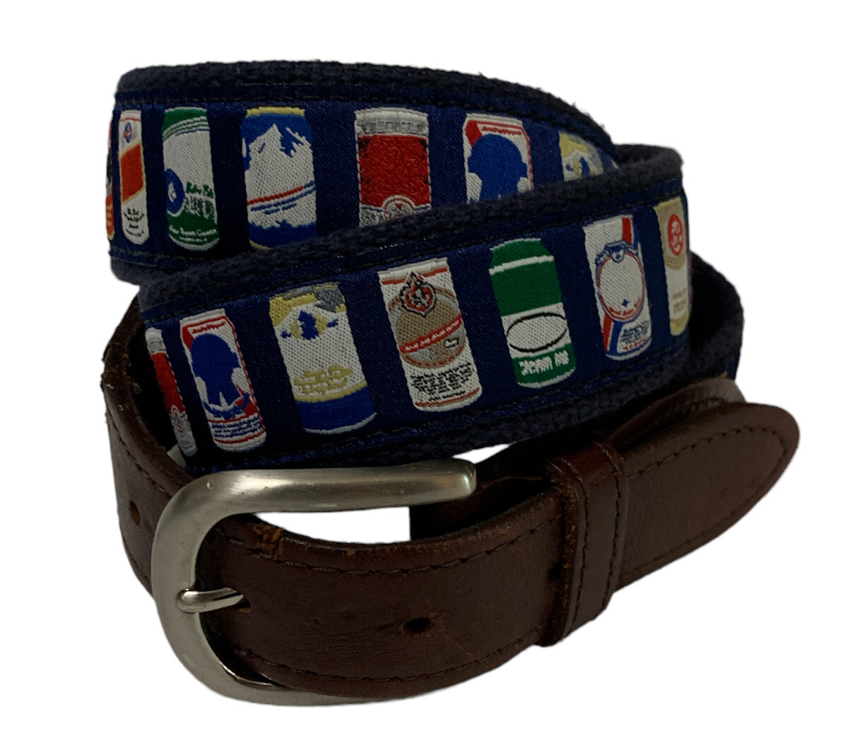 Vintage Beer Cans Belt Blue The Belted Cow Co Made in… - Gem
