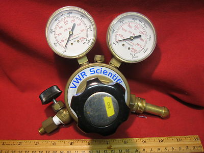 VWR SCIENTIFIC 55850-160 GAS REGULATOR 50-400 PSI/500-4000 PSI GAUGES ...