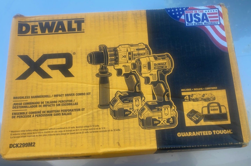 DEWALT DCK299P2 20V MAX XR Brushless Hammer Drill/Impact Driver Combo ...