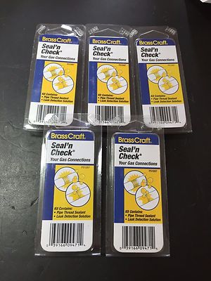 Lot of 5 - Brass Craft Seal-N-Check Kit - # PS1087 Sealant & Leak Test ...