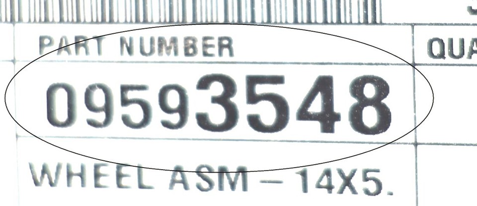 NEW OEM GM 14"x5.5" Compact Spare Tire Wheel Rim 09593548 Saturn Ion ...