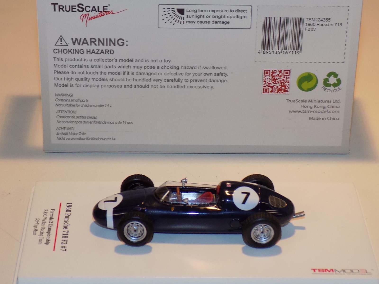 1/43 True Scale Models TSM 1960 F2 Porsche 718 of Sterling Moss Car #7 ...