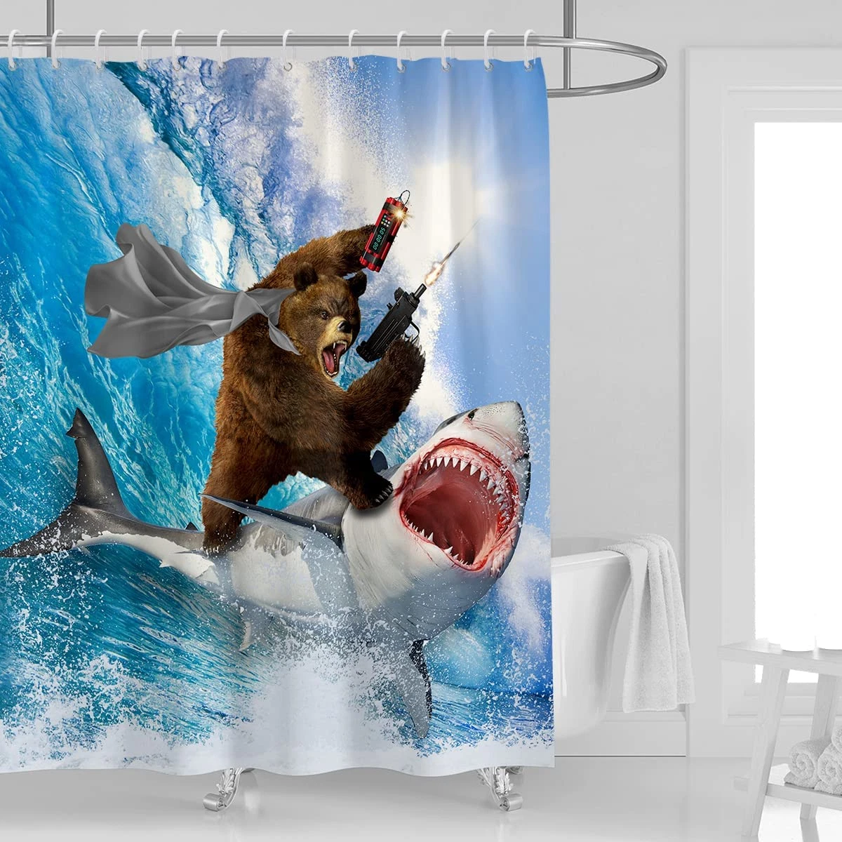 Bear Riding Shark