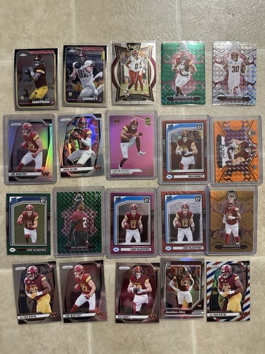 Commanders 20 Card Rookie And Vet Lot! SSP, Parallels, Numbered, And ...