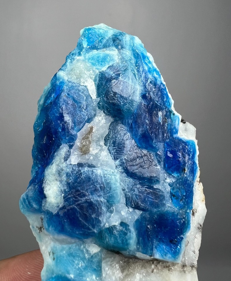 90 Gm Beautiful Fluorescent blue Hauyne with pyrite Specimen From ...