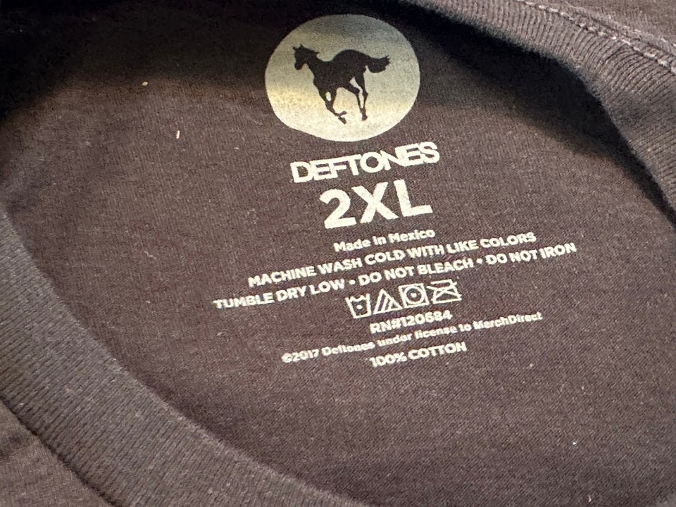Deftones S/T Roses 2XL T-Shirt Official Alternative Rock Alt Nu-Metal ...