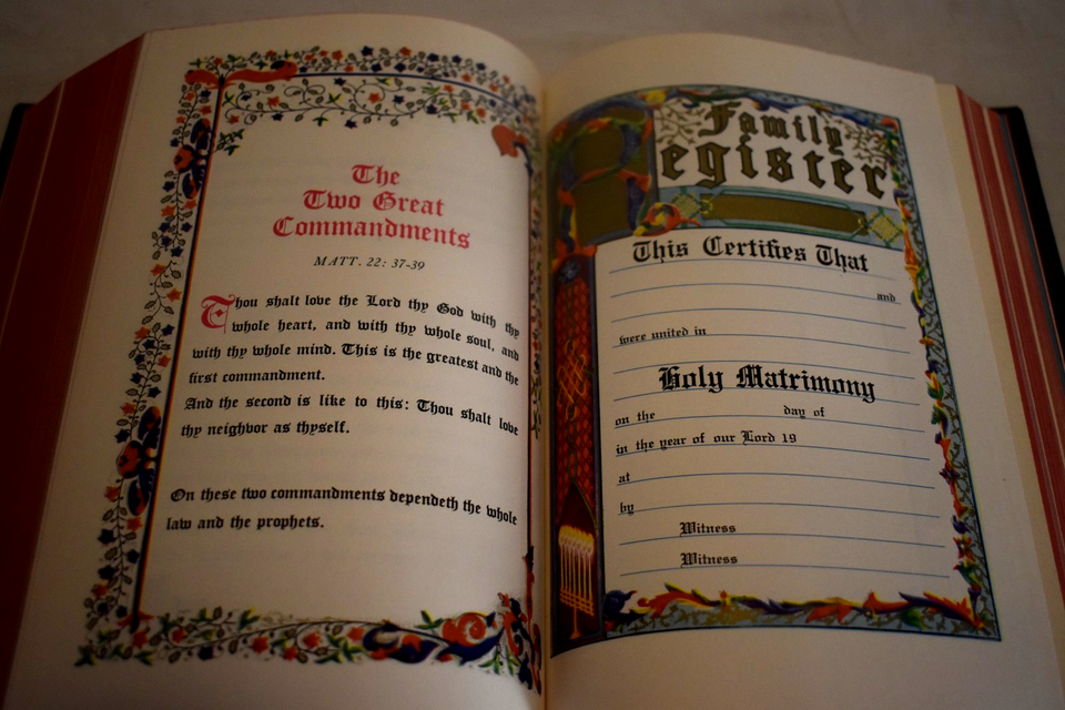 1954 Holy Bible Catholic Light of the World (Catholic Edition) Embossed ...