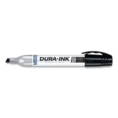 DURA-INK 25 Permanent Ink Marker, Black, 1/8 in to 1/4 in Tip, Chisel ...