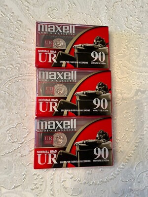 Maxell UR-90 Blank Cassette Tapes 90 Min. Audio (3 Qty.) | eBay